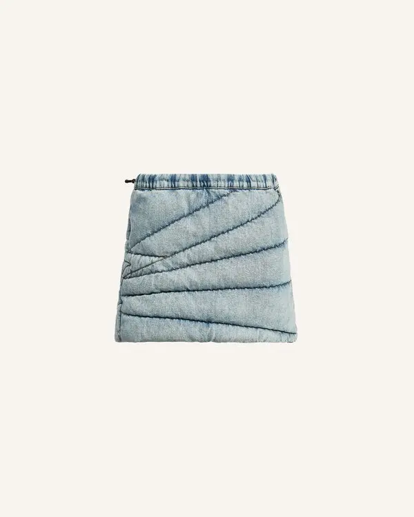 Perfect Moment Quilted Denim Mini Skirt