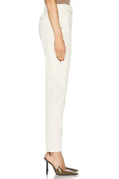 Renggli Slim Work Straight Leg Jeans - Bone