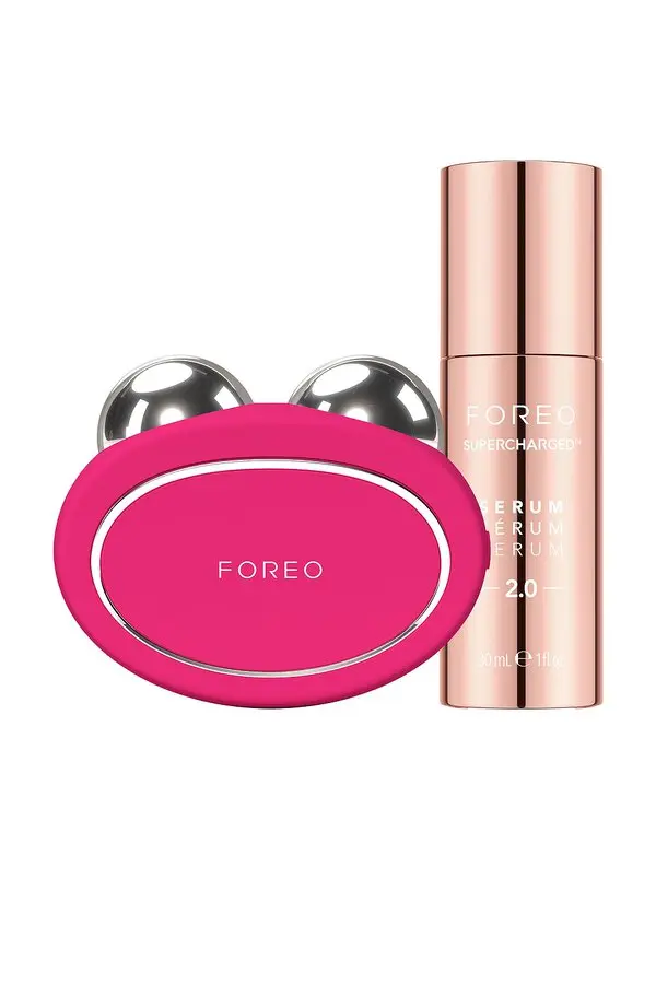 Foreo Bear 2 Facial Device & Supercharged Serum Bundle - Fuchsia