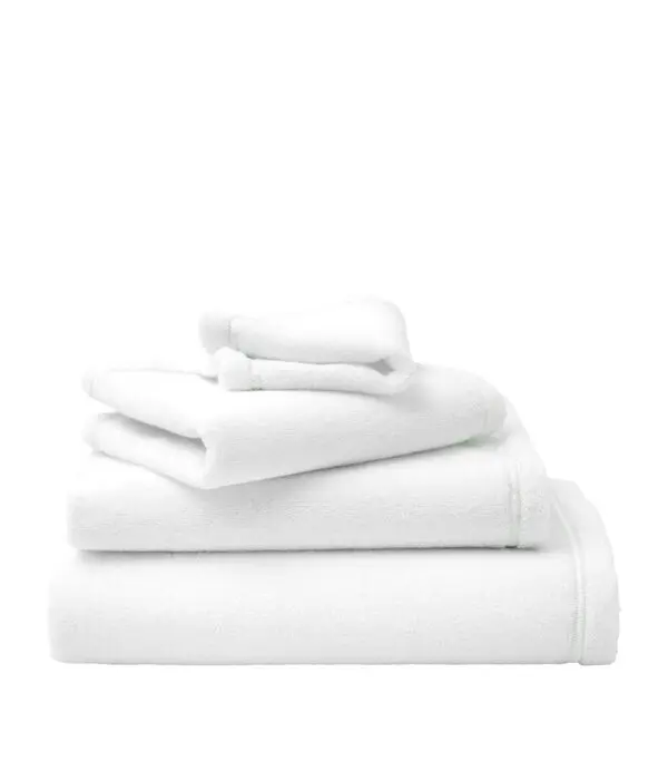 YVES DELORME COUTURE Duetto Blanc Guest Towel - White