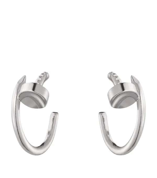 Cartier Juste Un Clou Hoop Earrings In Gold - White