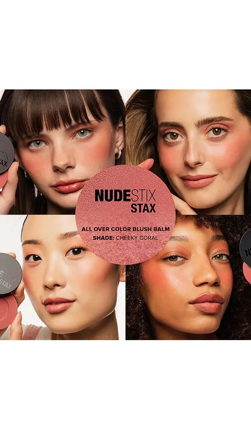 NUDESTIX Stax Over Color Blush Balm - Cheeky Coral