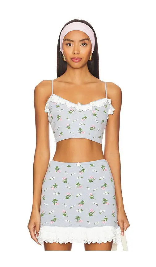 For Love & Lemons Amalia Knit Crop Top