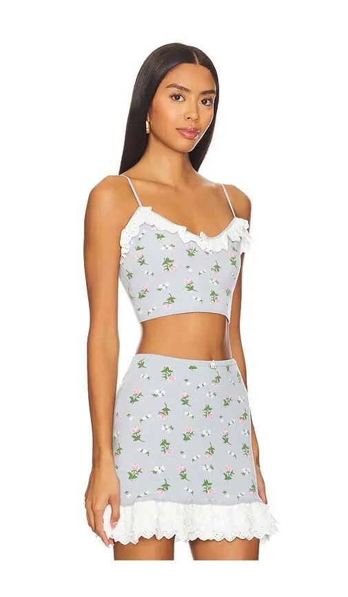 For Love & Lemons Amalia Knit Crop Top