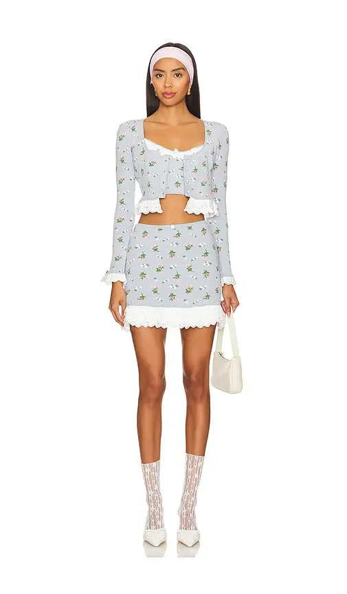 For Love & Lemons Amalia Knit Crop Top