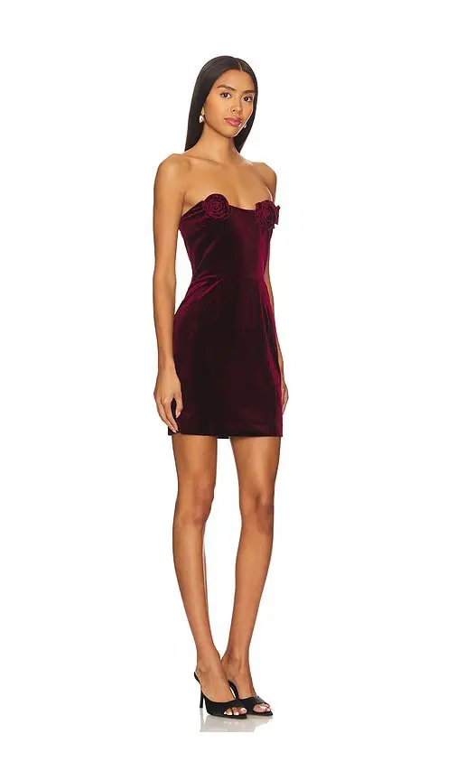 amanda uprichard burgundy dress Sabine Mini - - 50% Off Its an A