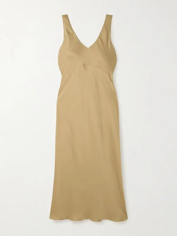 NET-A-PORTER FOR THE KING’S FOUNDATION Satin Maxi Dress - Neutrals