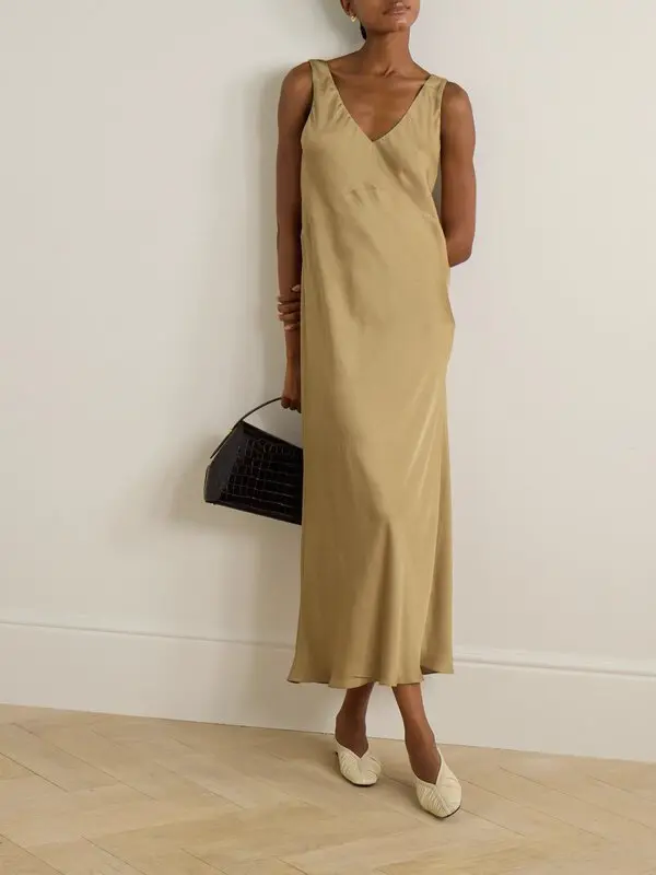 NET-A-PORTER FOR THE KING’S FOUNDATION Satin Maxi Dress