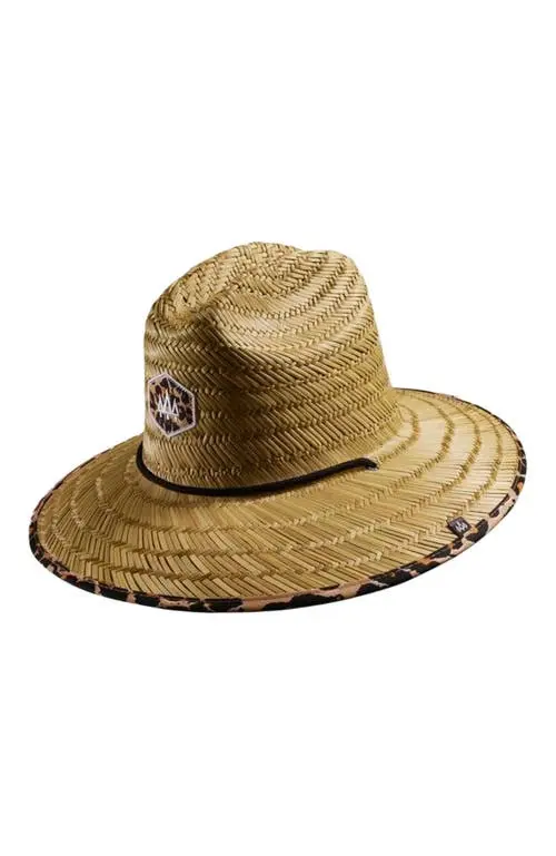 HEMLOCK HAT CO Big Cat Straw Lifeguard Hat - Cheetah Print