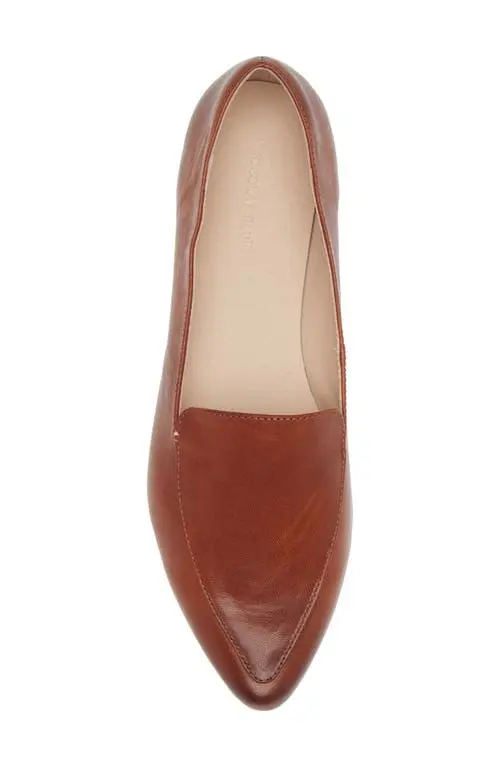 CHOCOLAT BLU Ace Pointed Toe Loafer - Brown Leather