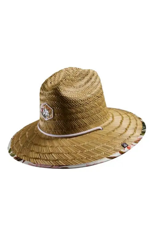 HEMLOCK HAT CO Maya Straw Lifeguard Hat - Jaguar Floral