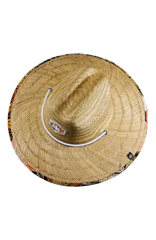 HEMLOCK HAT CO Maya Straw Lifeguard Hat - Jaguar Floral