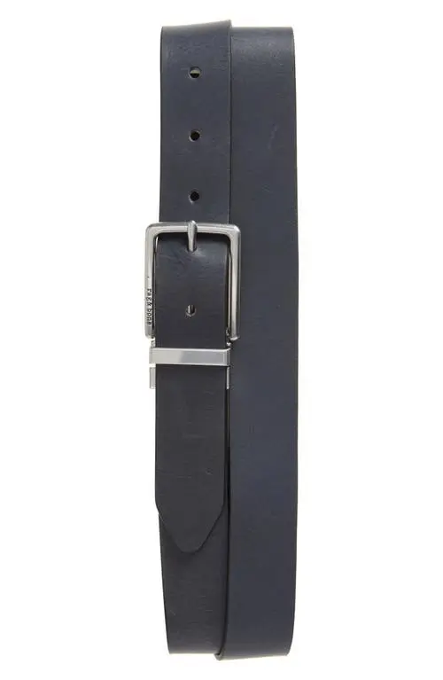 Rag & Bone Carter Reversible Leather Belt - Coffee Navy