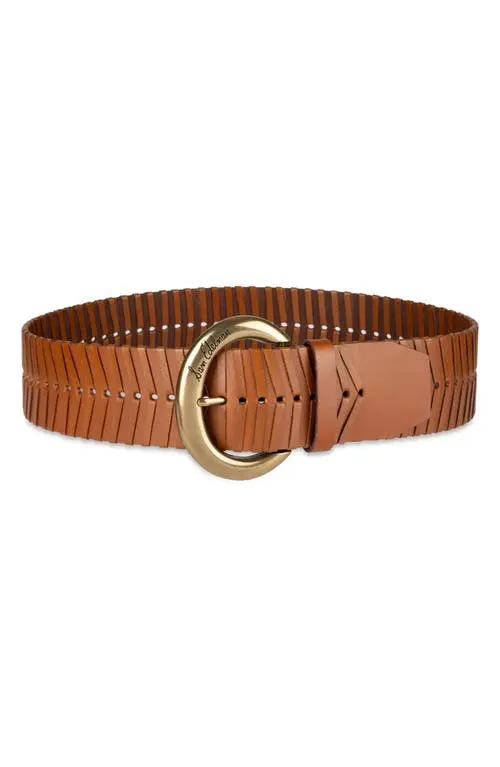 Sam Edelman Laced Leather Belt - Tan