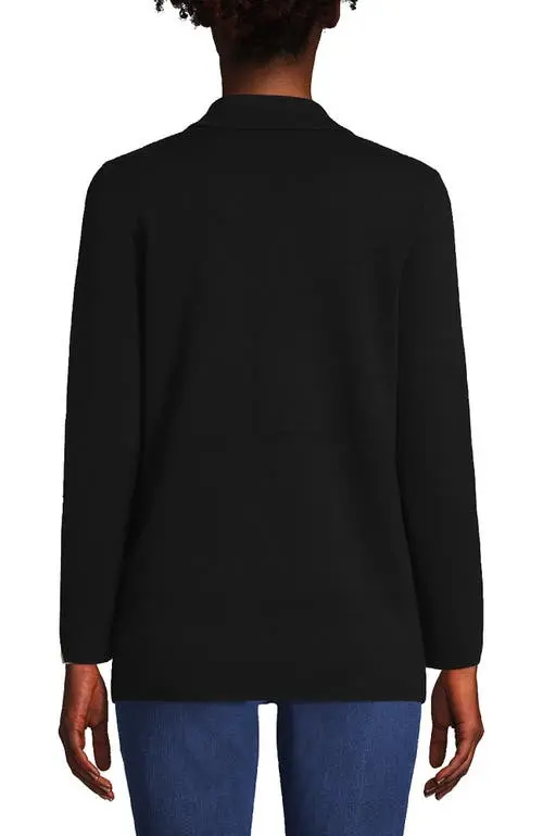 LANDS' END Fine Gauge Cotton Knit Blazer