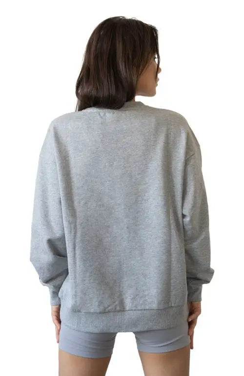 REBODY Lifestyle Sweatshirt - Heather Grey/white