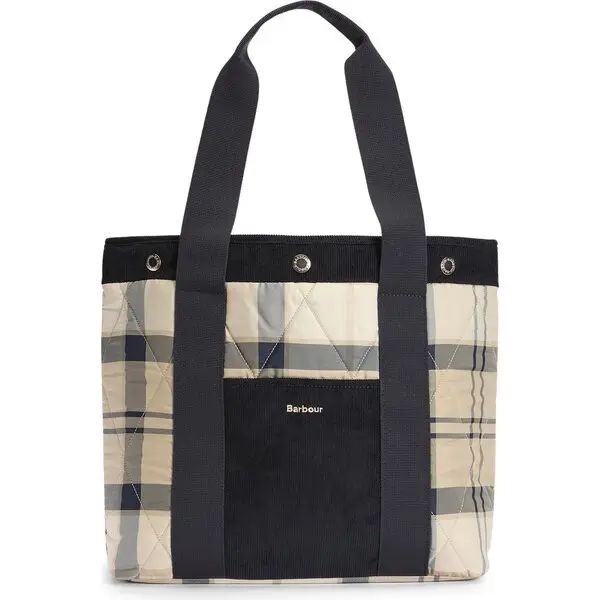 Barbour Healy Mixed Media Tote - Dress Indigo