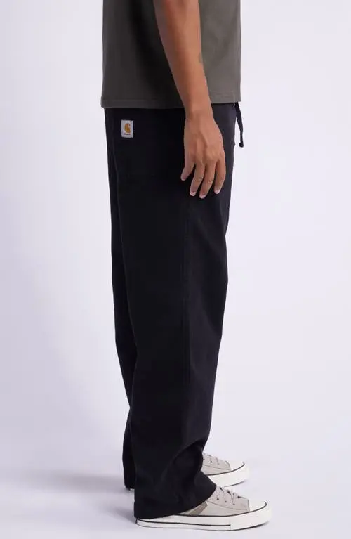 Carhartt Work In Progress Floyde Tie Waist Pants - Black Garment Dyed