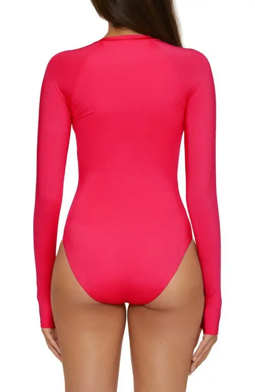 Trina Turk Half-zip Long-sleeve Rashguard