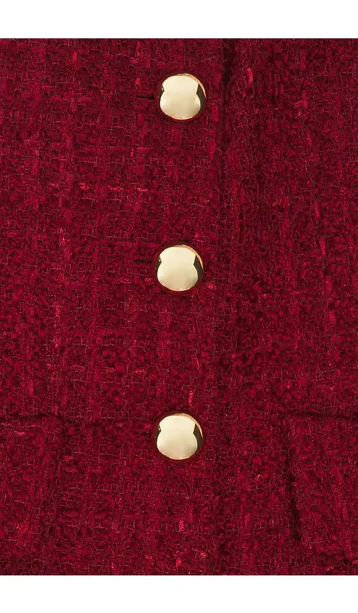 Amanda Uprichard Textured Tweed Romper - Wine