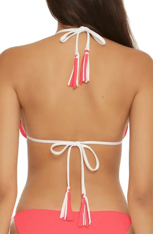 BECCA By Rebecca Virtue Modern Reversible Rib Triangle Bikini Top