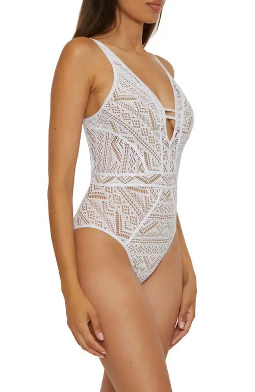 BECCA By Rebecca Virtue Color Play Mesh One-piece Swimsuit