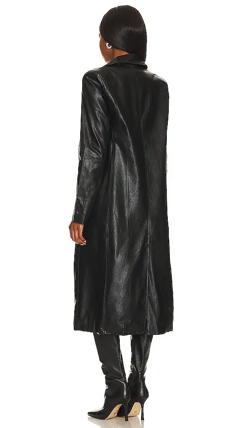 BY.DYLN Melani Faux Leather Trench Coat