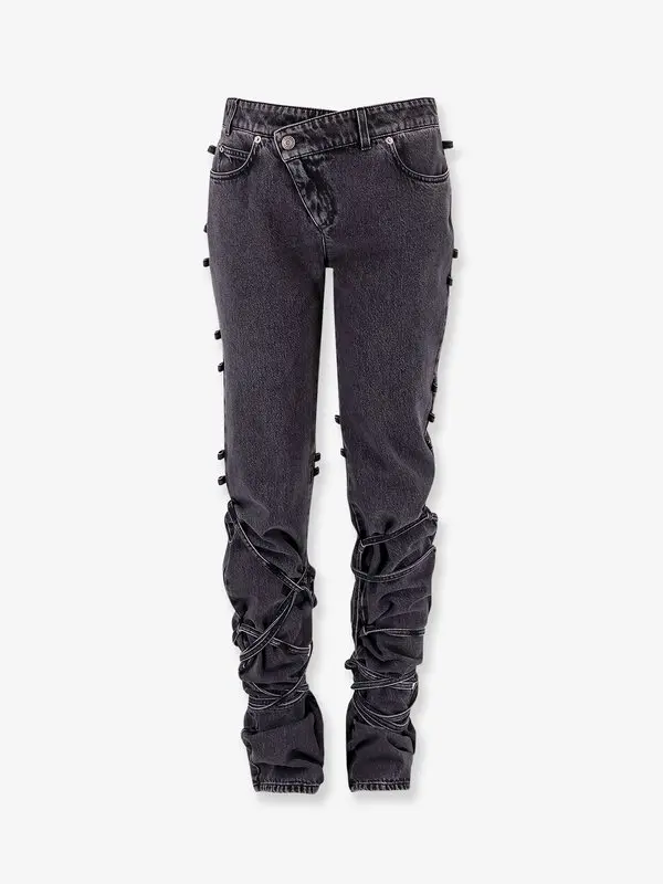 Alexander McQueen Denim Trouser With Knot Detailing