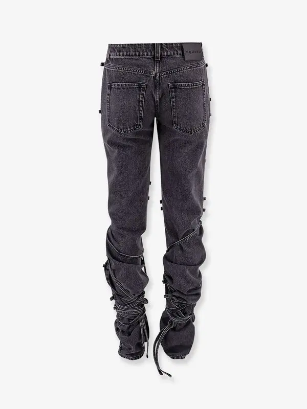 Alexander McQueen Denim Trouser With Knot Detailing