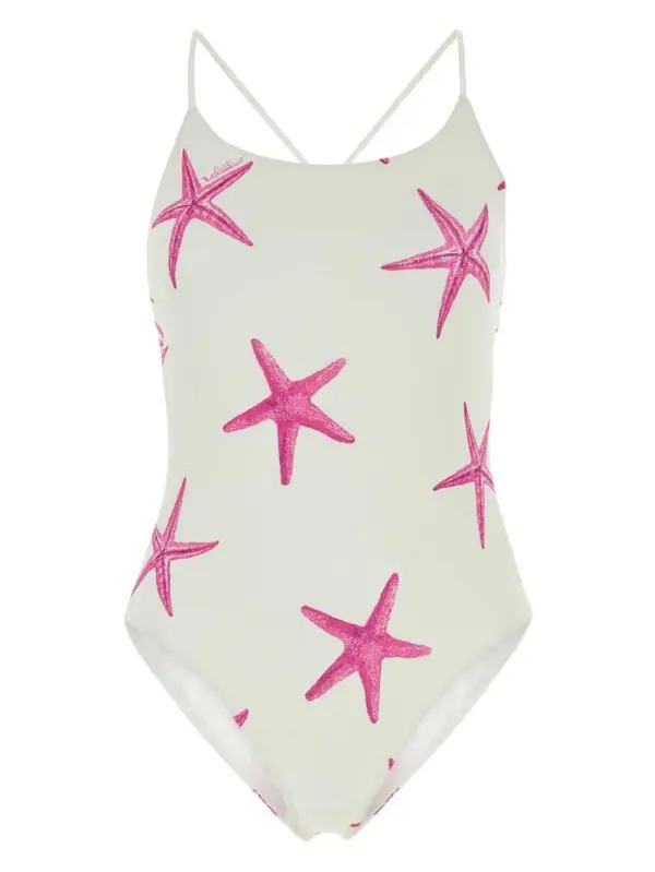 Valentino Garavani Lycra Starfish One-piece Swimsuit - White