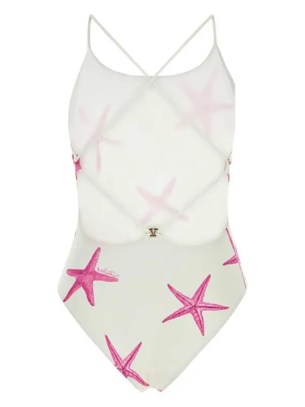Valentino Garavani Lycra Starfish Print One-piece Swimsuit