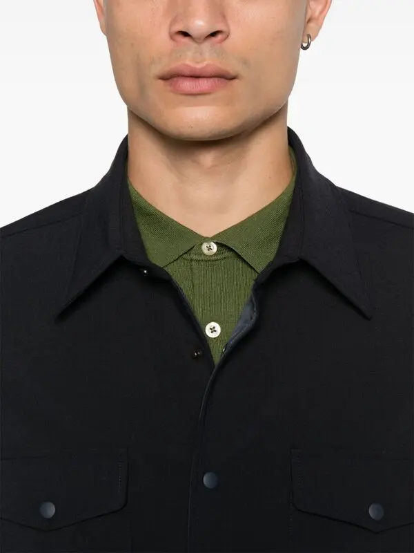 Aspesi Flannel Shirt Jacket - Blue
