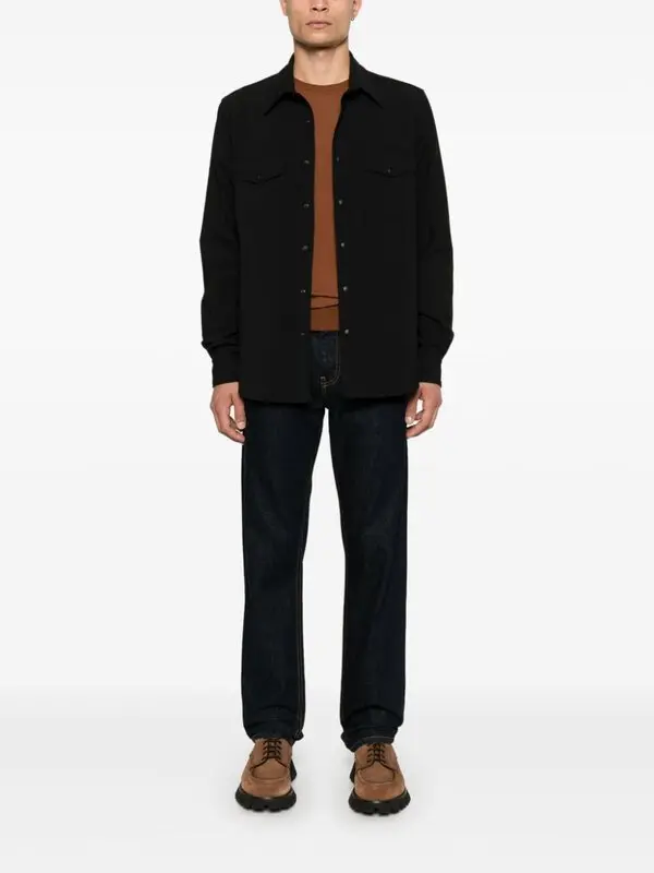 Aspesi Flannel Shirt Jacket - Black