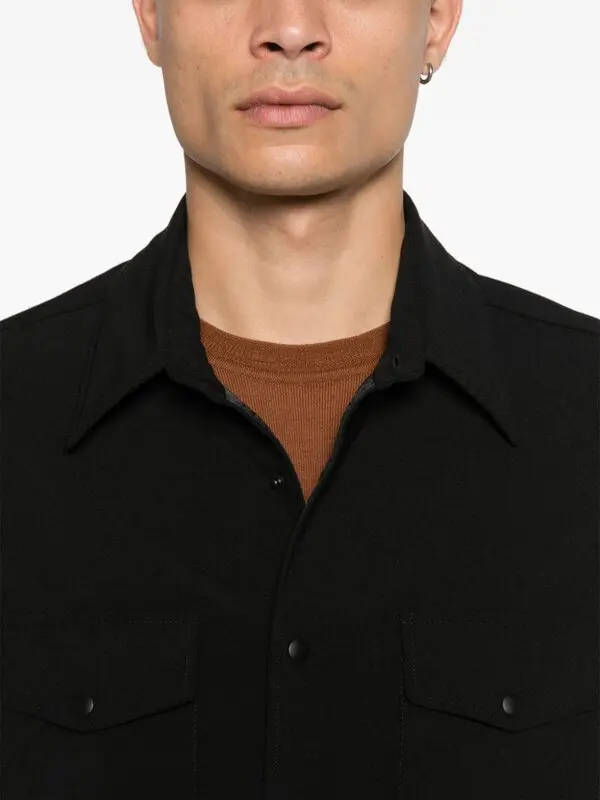 Aspesi Flannel Shirt Jacket - Black