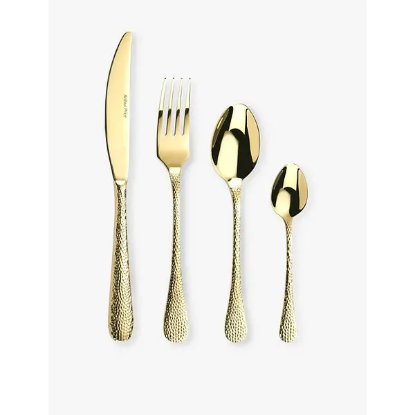 ARTHUR PRICE Champagne Avalon 16-piece Pvd-coated Stainless-steel Cutlery Set - Stainless Steel