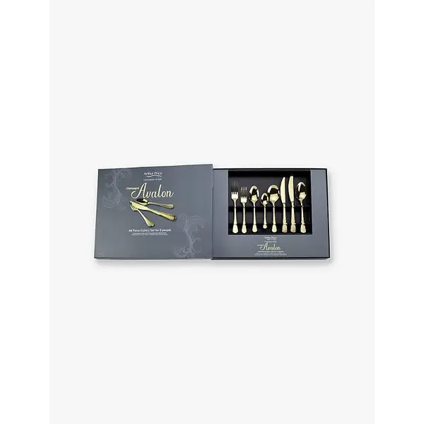 ARTHUR PRICE Avalon 44-piece Pvd-coated Stainless-steel Cutlery Set - Champagne