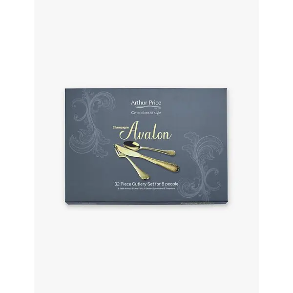 ARTHUR PRICE Avalon 32-piece Pvd-coated Stainless-steel Cutlery Set