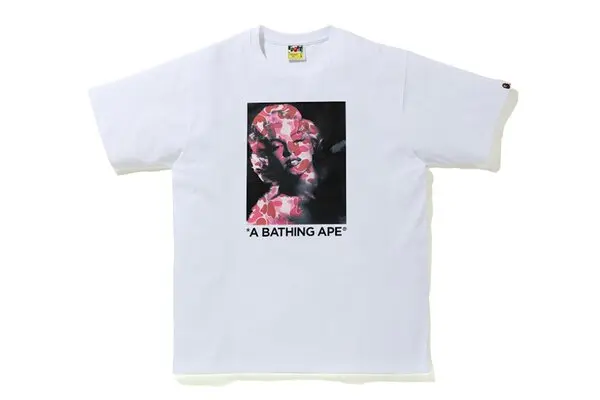 A BATHING APE X Marilyn Monroe Portrait Tee Shirt - White