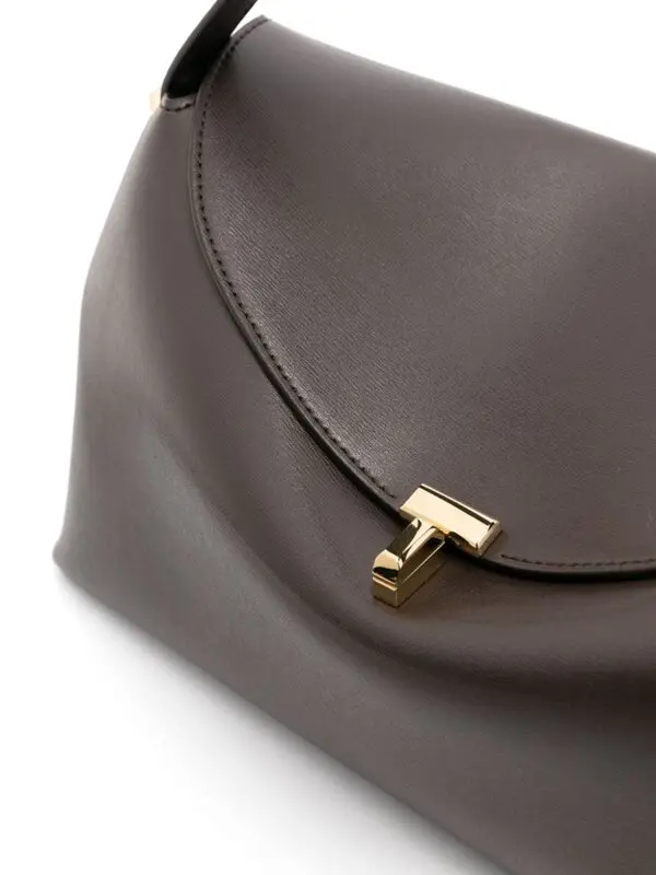 TOTEME T-lock Leather Top Handle Bag - Brown