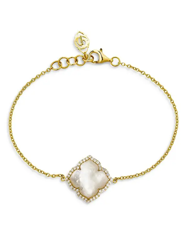 Piranesi Capri Fiore Bracelet With Mother Of Pearl And Diamonds - White/gold
