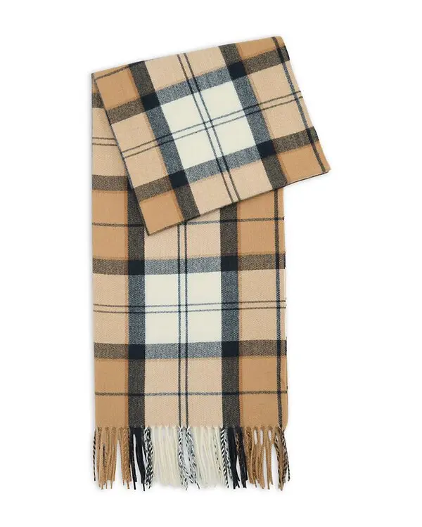Barbour Hailes Tartan Scarf - Hessian Navy