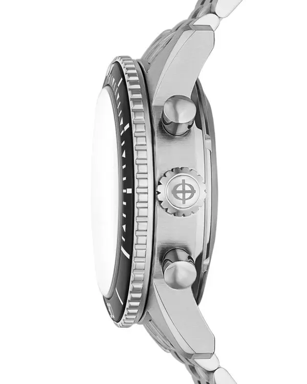 ZODIAC Sea-chron Automatic Stainless Steel Chronograph Watch - Black/silver