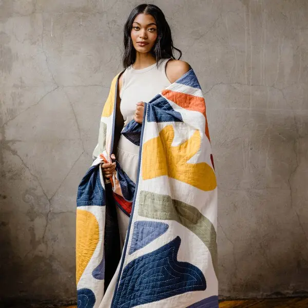 ANCHAL Petal Quilt Throw