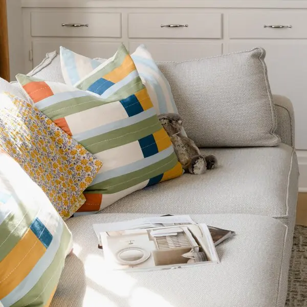 ANCHAL Stamp Throw Pillow