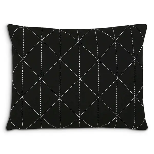 ANCHAL Small Graph Throw Pillow - Charcoal