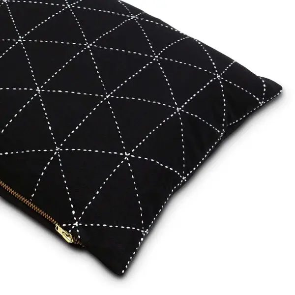 ANCHAL Small Graph Throw Pillow - Charcoal