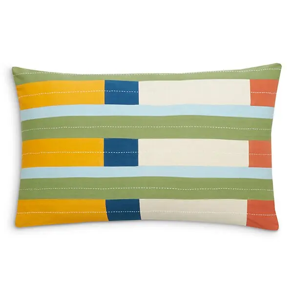 ANCHAL Stamp Lumbar Pillow - Multi