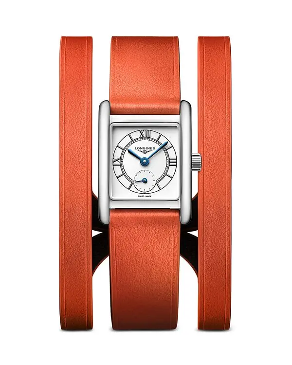 LONGINES Mini Dolcevita Watch, 22mm X 29mm - White/orange