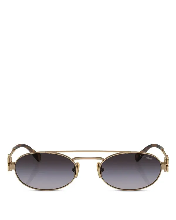 Miu Miu Oval Sunglasses 53mm - Brown/gray Gradient