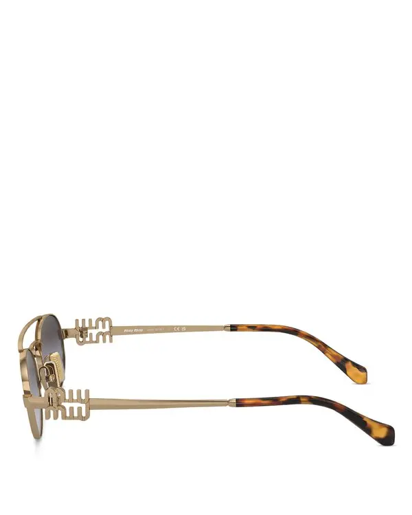 Miu Miu Oval Sunglasses 53mm - Brown/gray Gradient